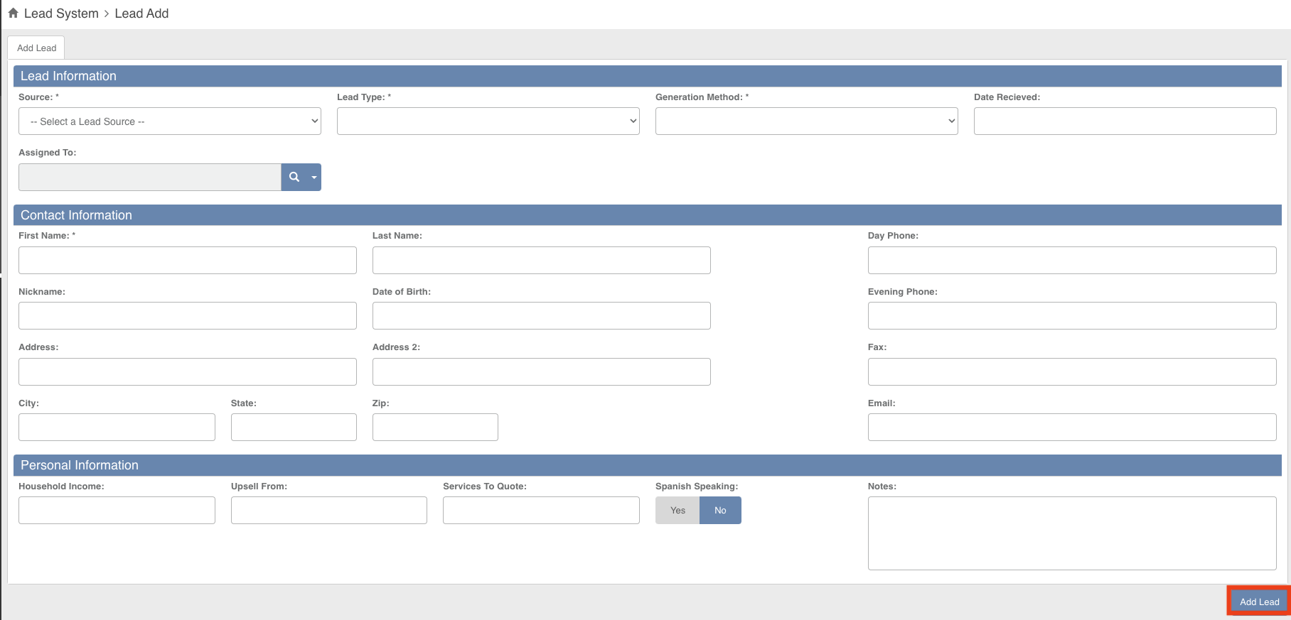 How do I add a lead? – Intruity