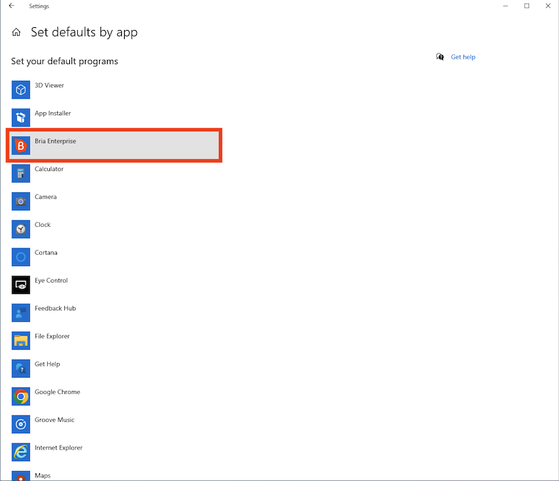 How to make Bria Enterprise the default phone application on Windows ...